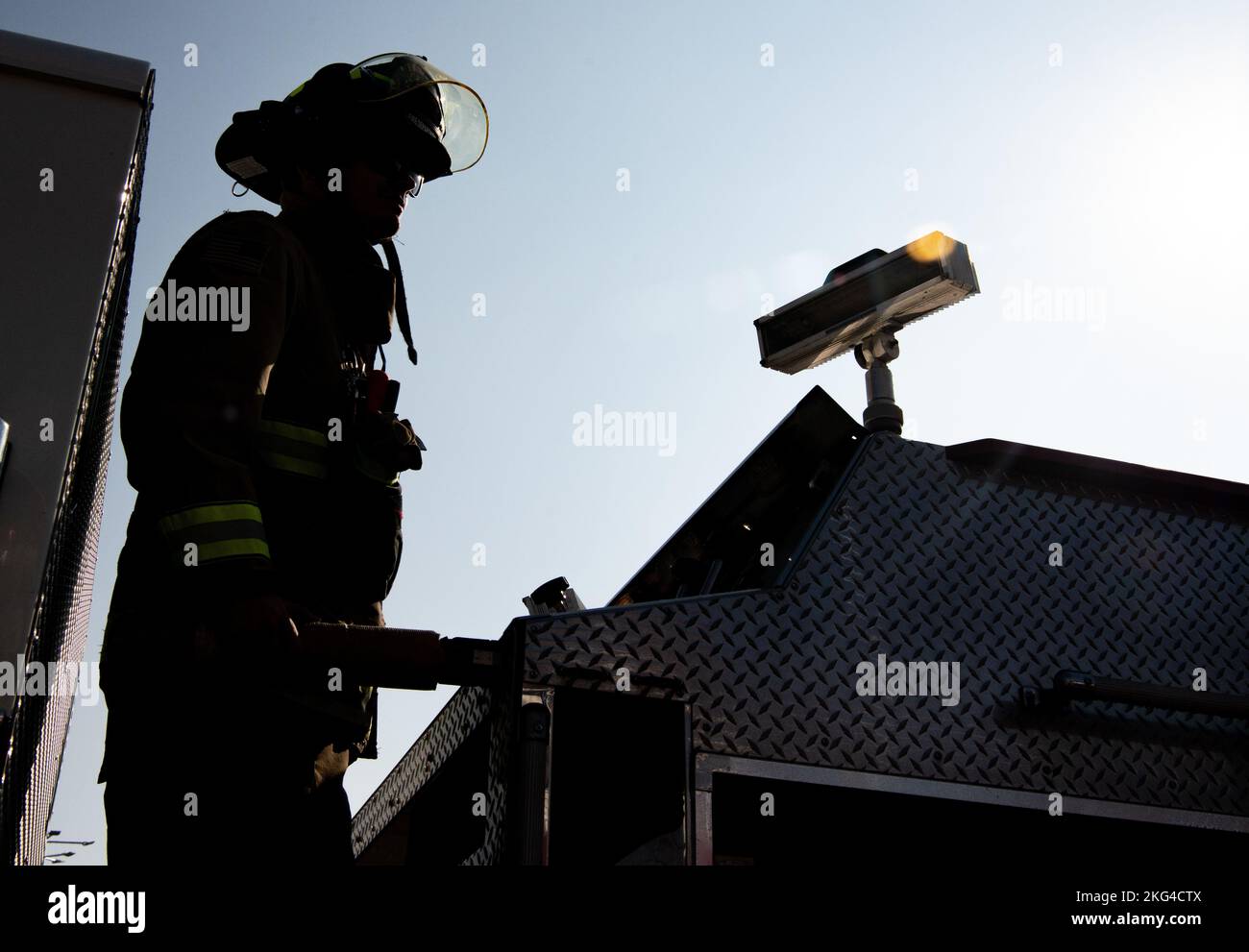 Staff Sgt. Logan Hunt, 8th Civil Engineer Squadron lead firefighter ...