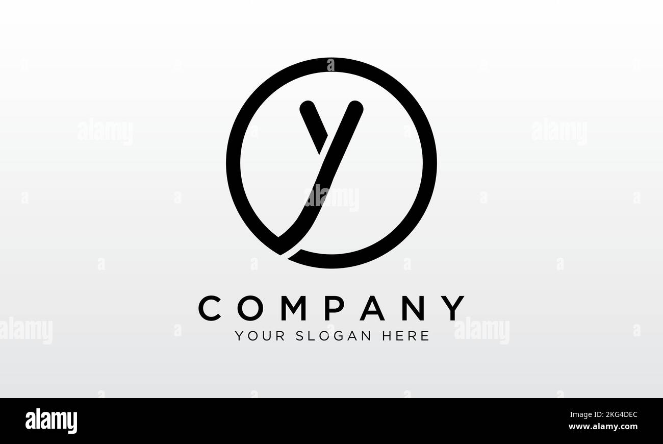 Initial Letter Y Logo With Circle Shape. Modern Unique Creative Y Logo ...