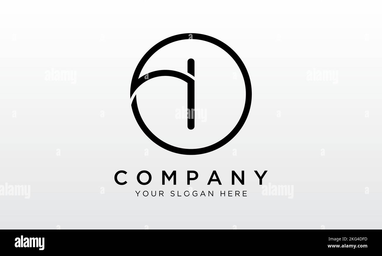 Initial Letter I Logo With Circle Shape. Modern Unique Creative I Logo Design Vector Template ...