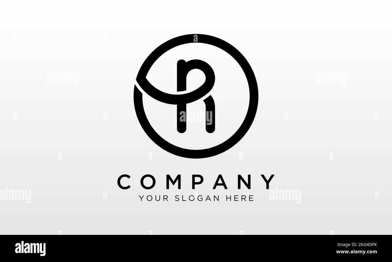 Initial Letter R Logo With Circle Shape. Modern Unique Creative R Logo ...
