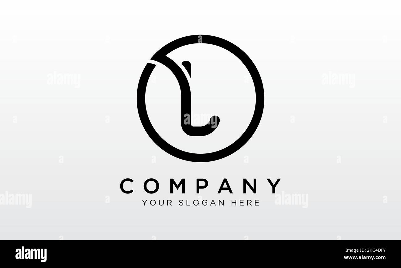 Initial Letter L Logo With Circle Shape. Modern Unique Creative L Logo ...