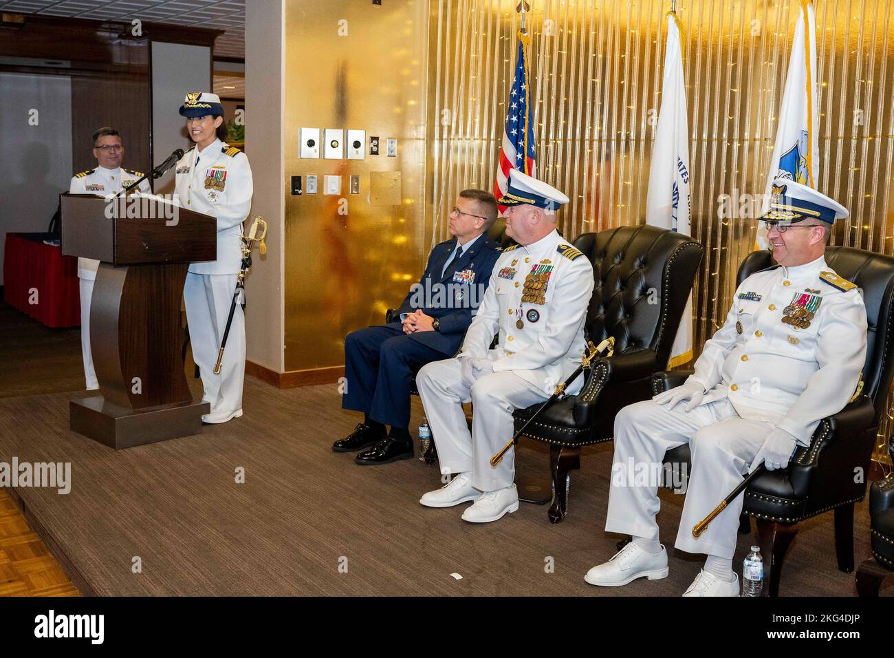 Captain Natalie Murphy, left, Commanding Officer, U.S. Coast Guard ...
