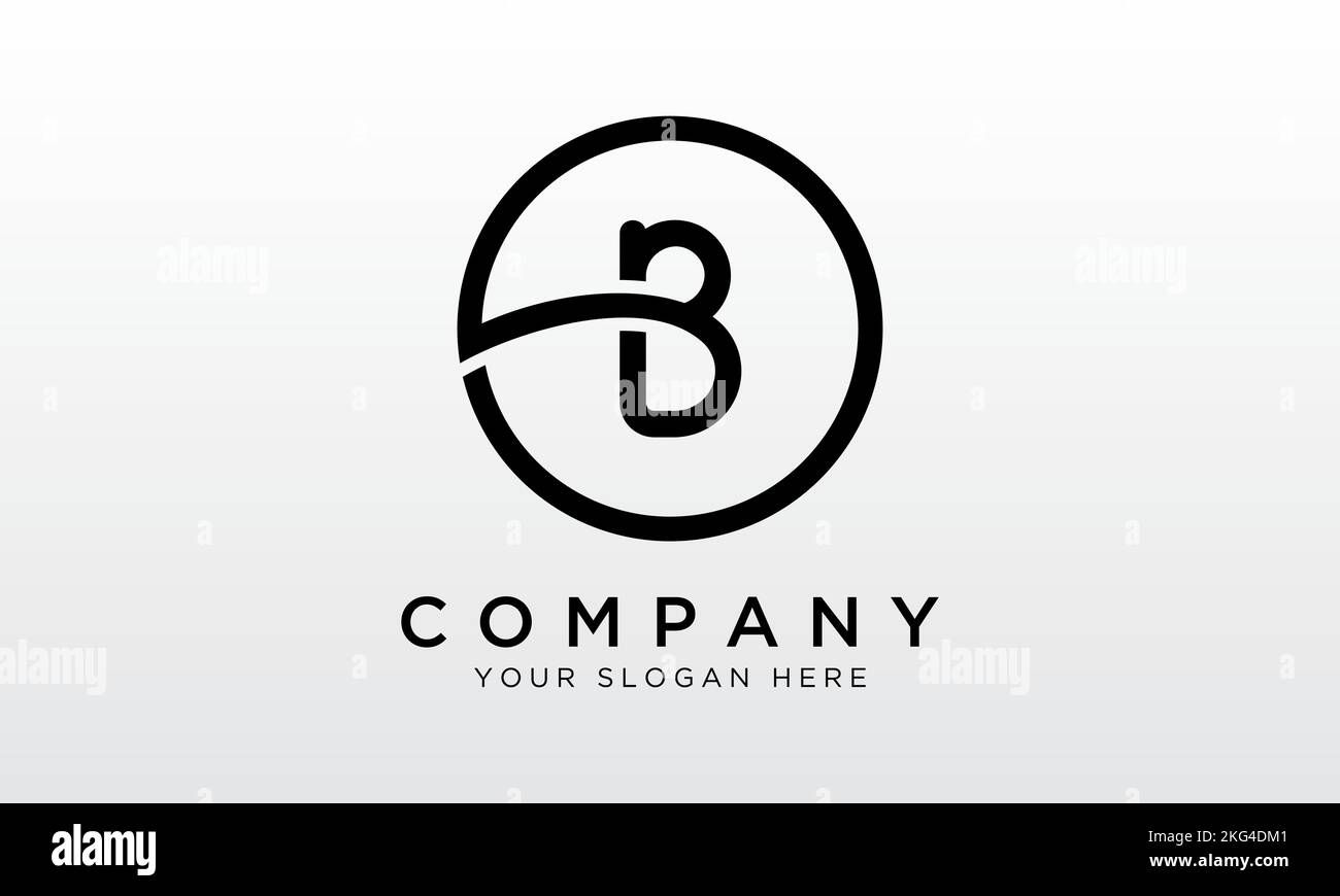 Letter b circle logo design hi-res stock photography and images - Alamy