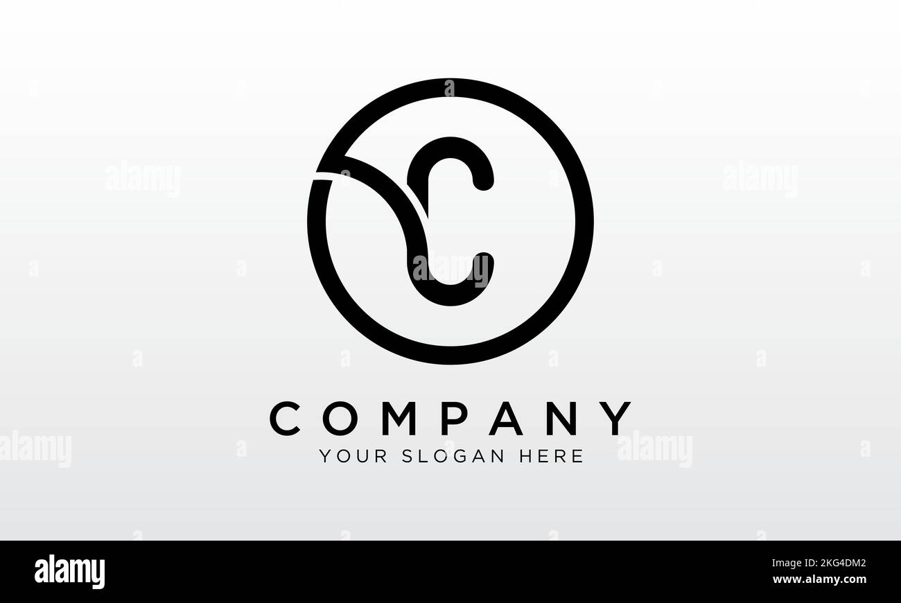 Initial Letter C Logo With Circle Shape. Modern Unique Creative C Logo Design Vector Template ...