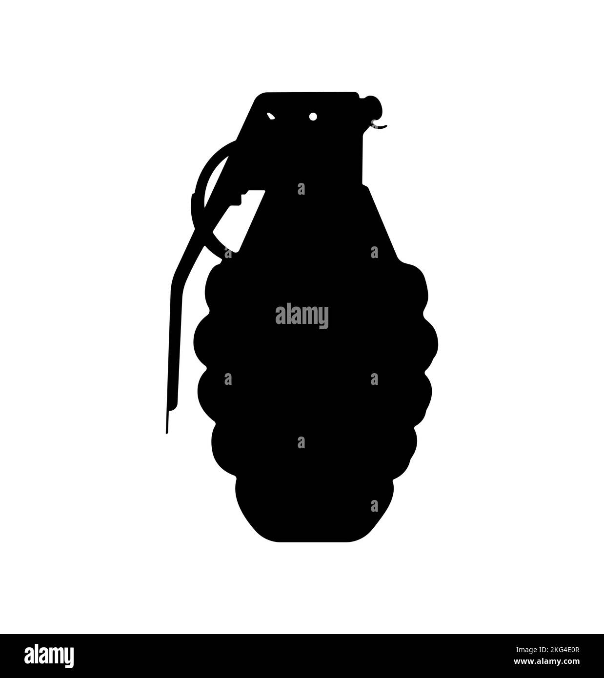 A simple hand grenade icon isolated on a white background Stock Vector ...