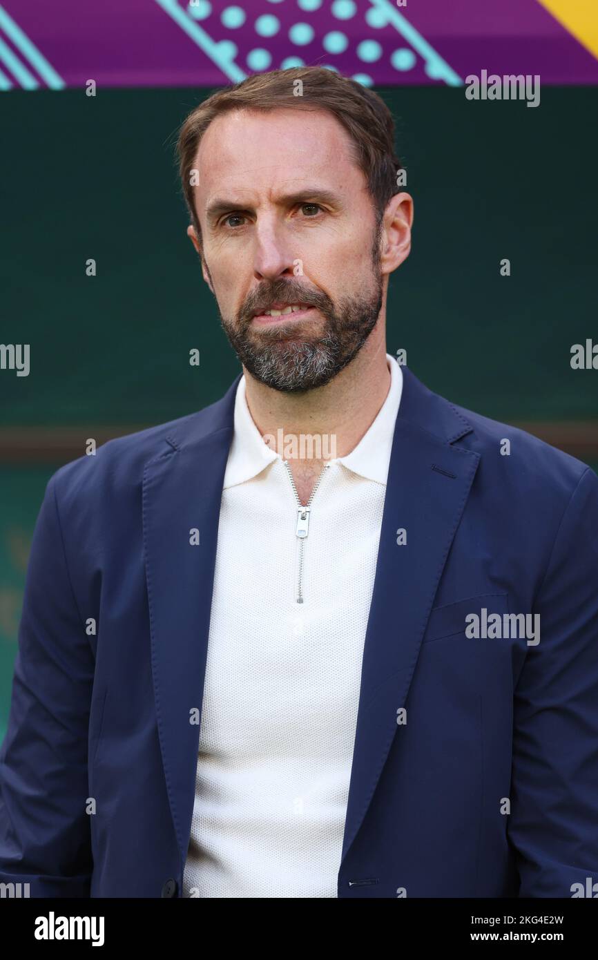 Al Rayyan, Qatar. 21st Nov, 2022. Gareth Southgate head coach (ENG ...
