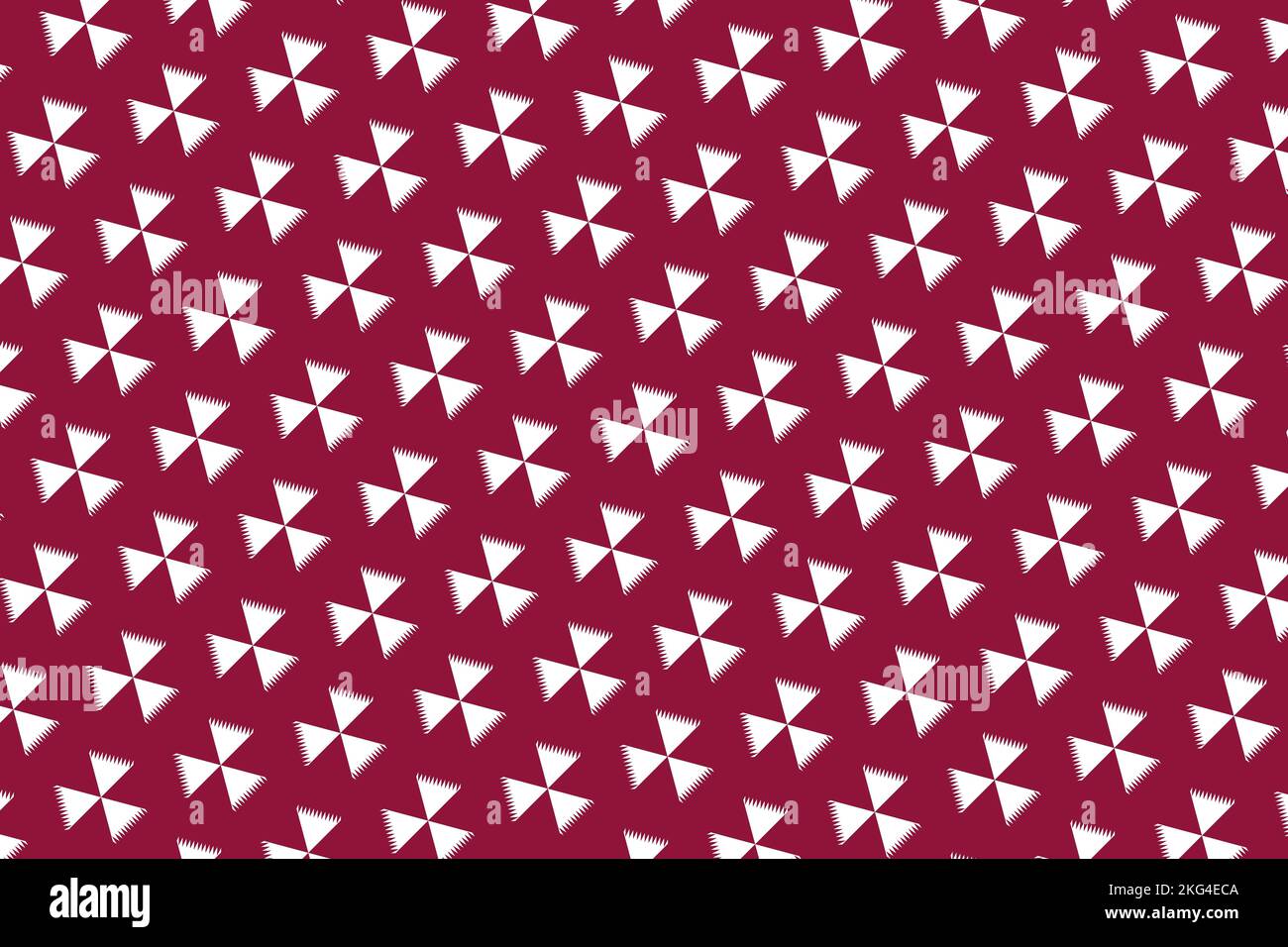 Geometric pattern in the colors of the national flag of Qatar. The ...