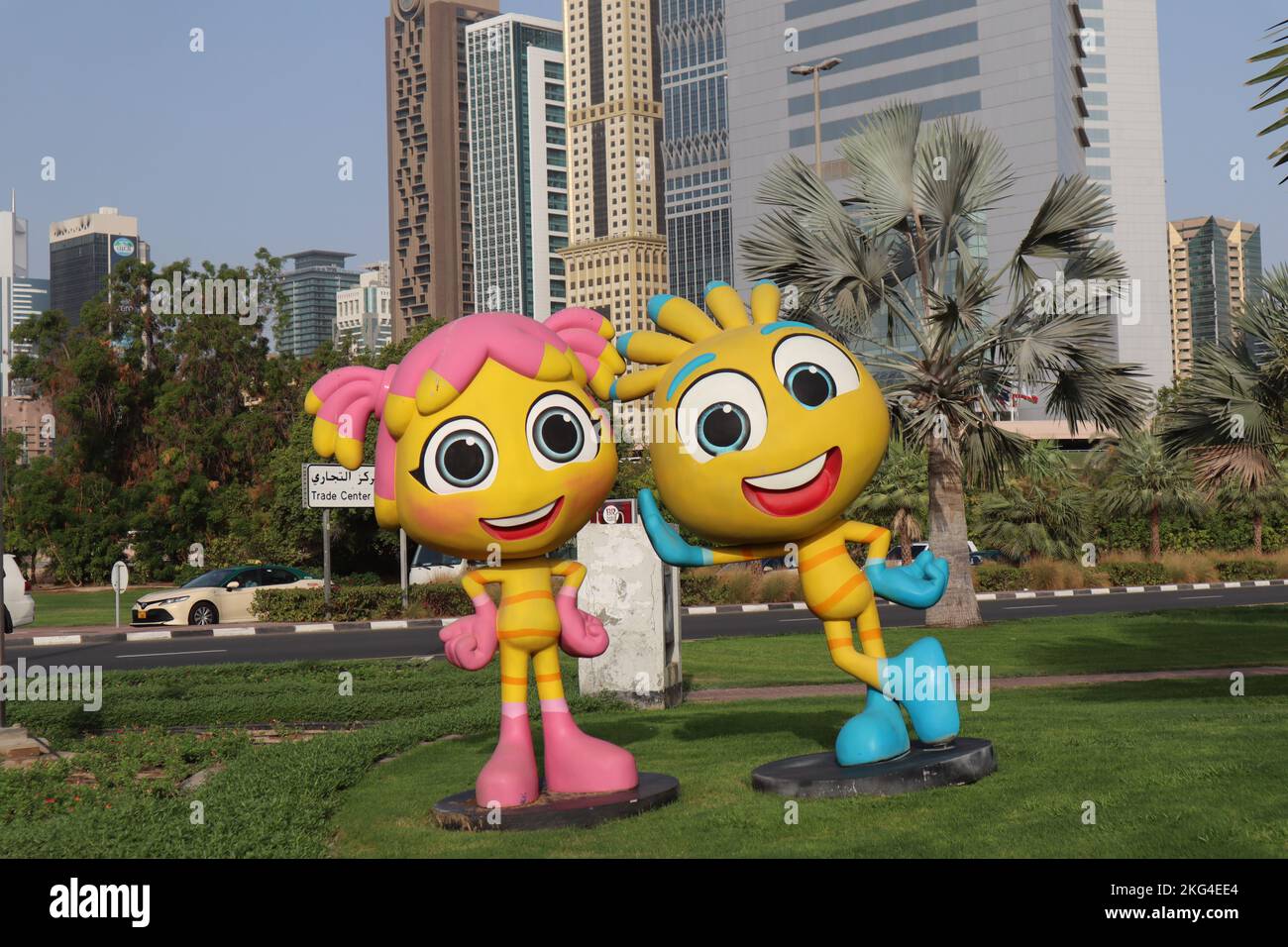 Dubai, UAE - 07-31-2022: Mascot near Dubai International Financial ...