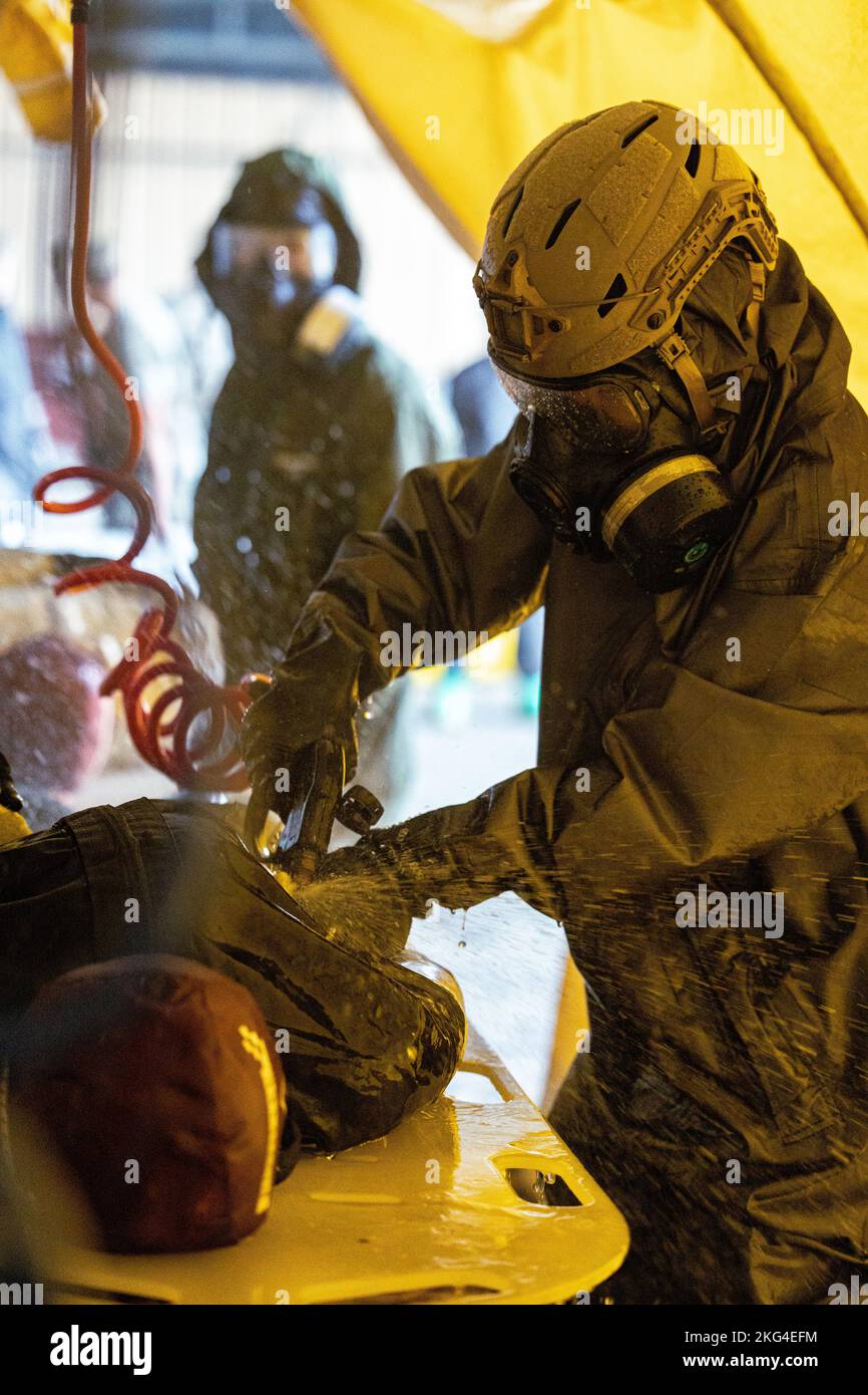 A U.S. Marine’s spouse, with Chemical Biological Incident Response ...