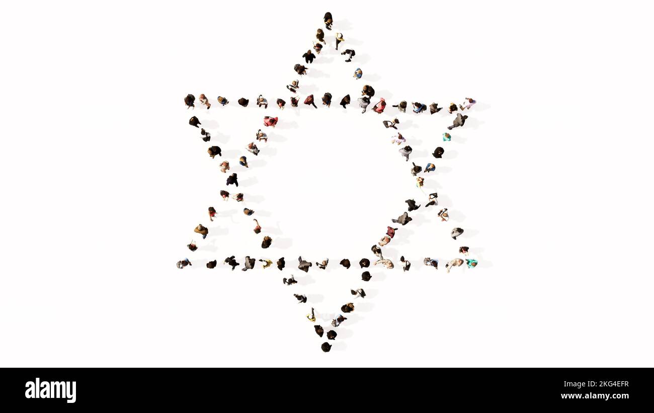 Concept or conceptual large gathering of people forming the image of ...