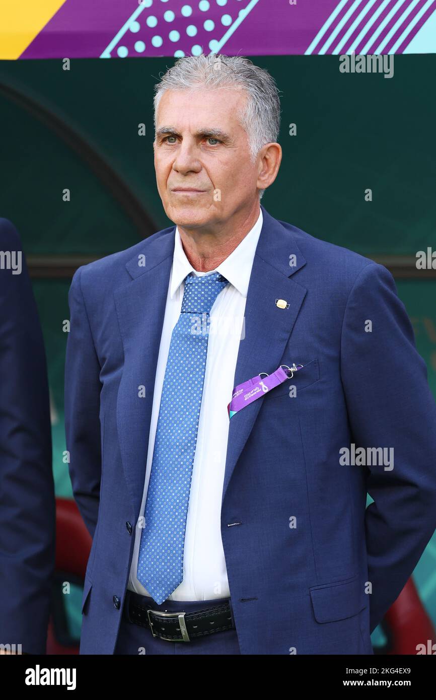 Al Rayyan, Qatar. 21st Nov, 2022. Carlos Queiroz head coach (IRI ...