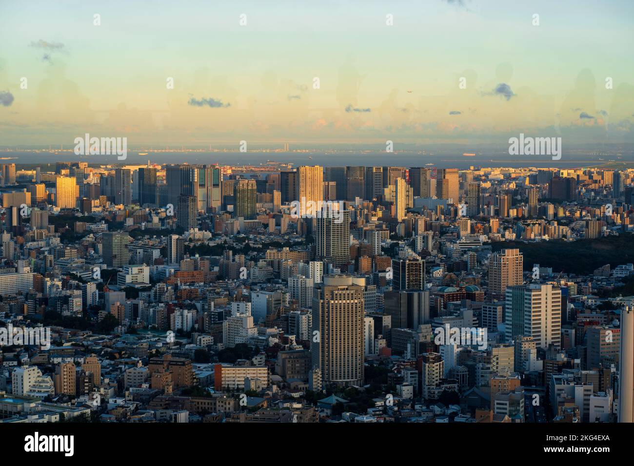 The morning sunrise over the cityscape view, aerial Stock Photo - Alamy