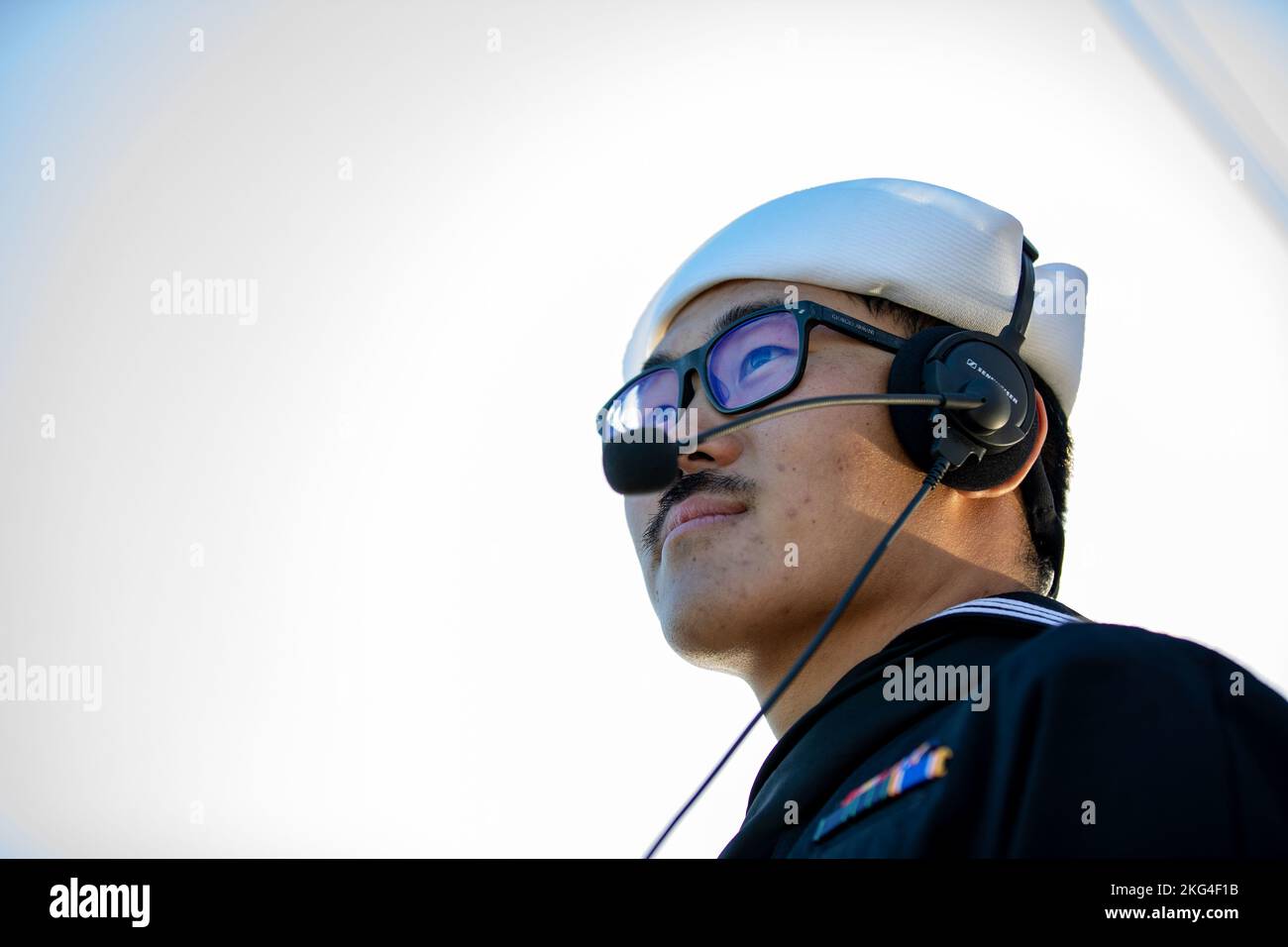 Seaman Jiale Liu, assigned to the Arleigh Burke-class guided-missile destroyer USS Ramage (DDG ...