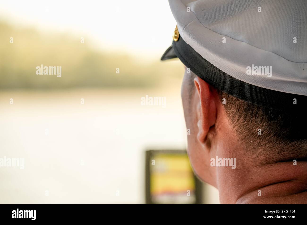 A winkled nape of a man with a sailor hat Stock Photo - Alamy