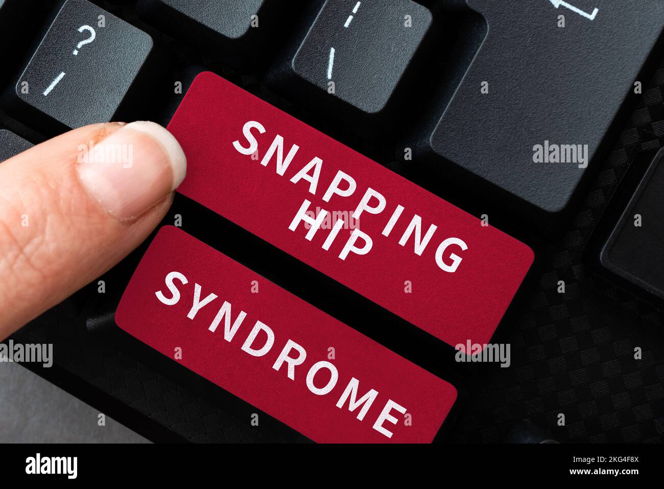 Conceptual caption Snapping Hip Syndrome. Conceptual photo audible snap ...