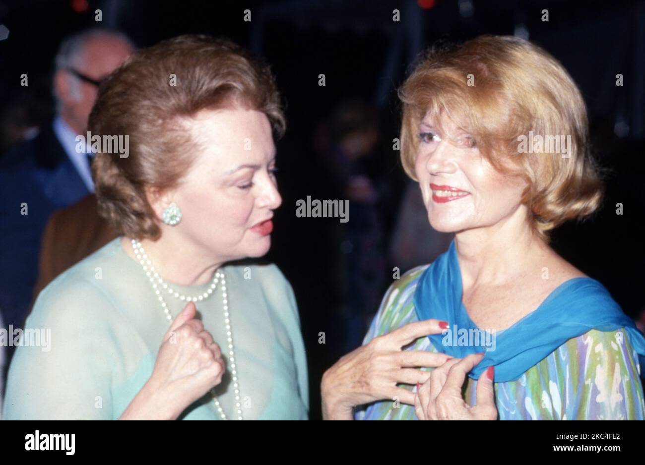 Rita Hayworth with Olivia de Havilland Circa 1970's Credit: Ralph ...