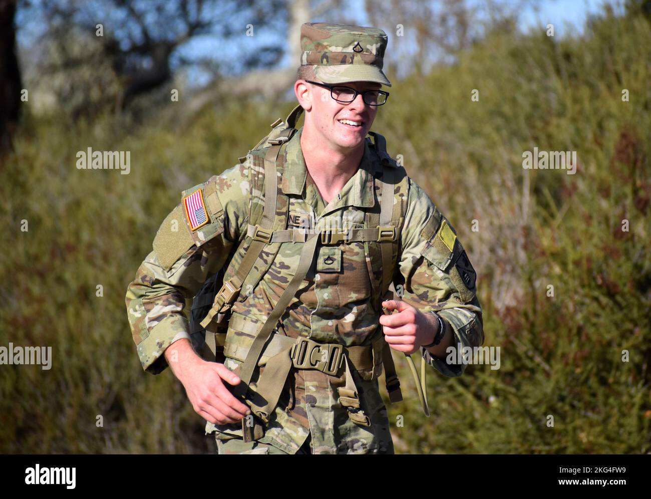A Soldier participates in the Norwegian Foot March at Fort Ord National ...