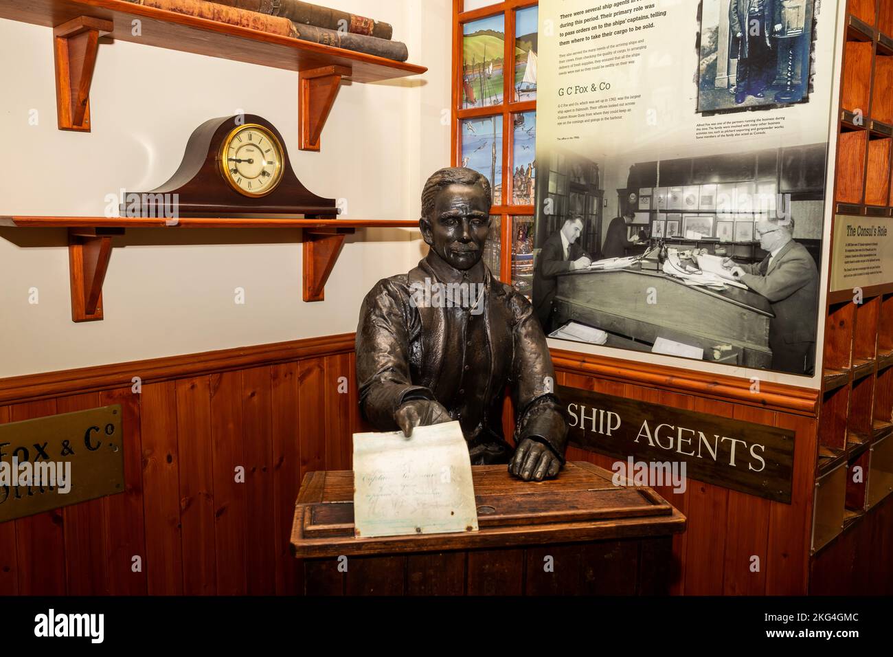 Shipping Clerk on display at the National Maritime Museum, Cornwall, in ...