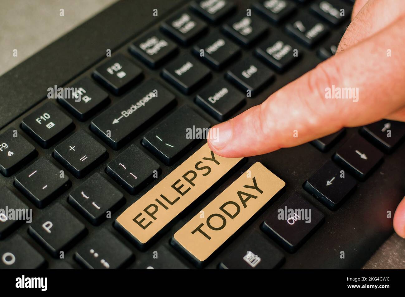 Text caption presenting Epilepsy. Business concept Fourth most common ...