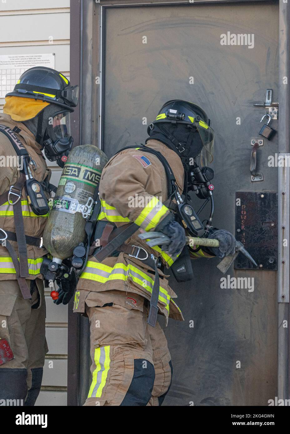 Senior Airman Anthon Williams, 374th Civil Engineer Squadron fire truck ...