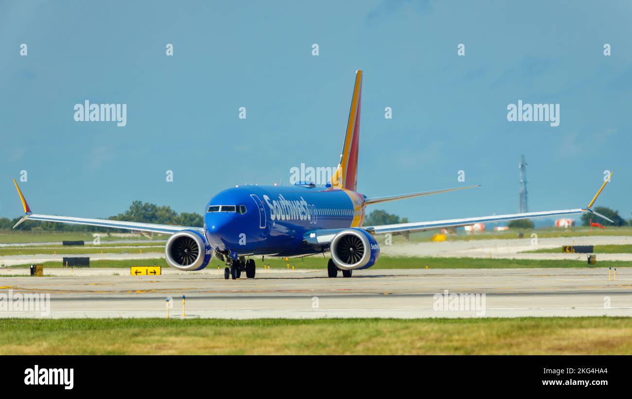 The Southwest 737 Max taxis out for takeoff Stock Photo - Alamy