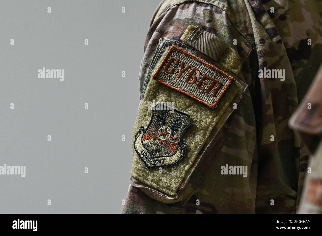 A Task Force 99 Airmen briefs during a distinguished visitor visit at ...