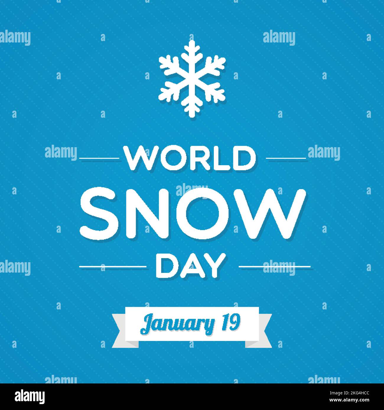 World Snow Day. January 19. White snowflake. Vector illustration, flat ...