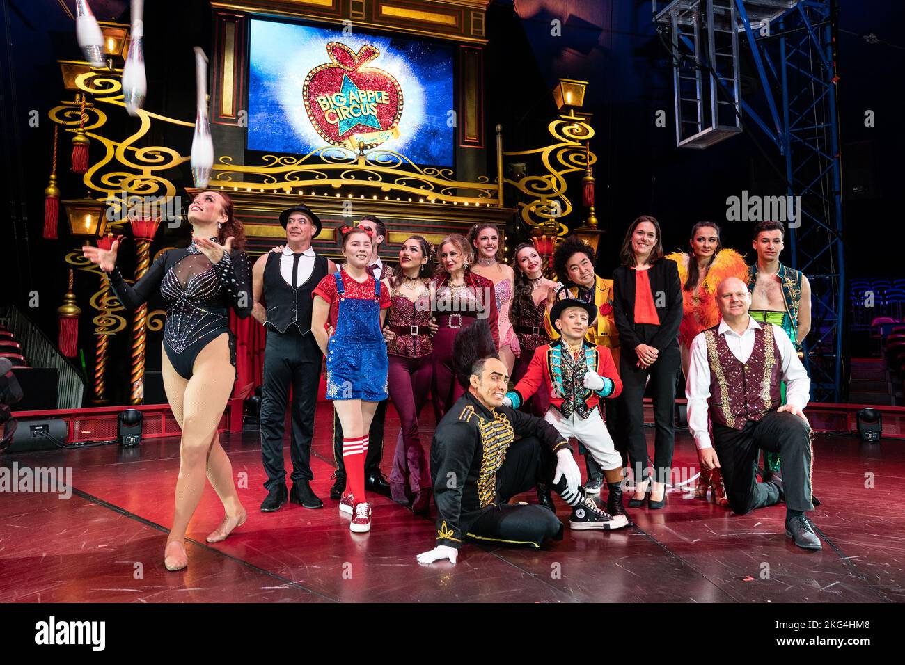 AArtists of Big Apple Circus pose after mayor Eric Adams made an ...