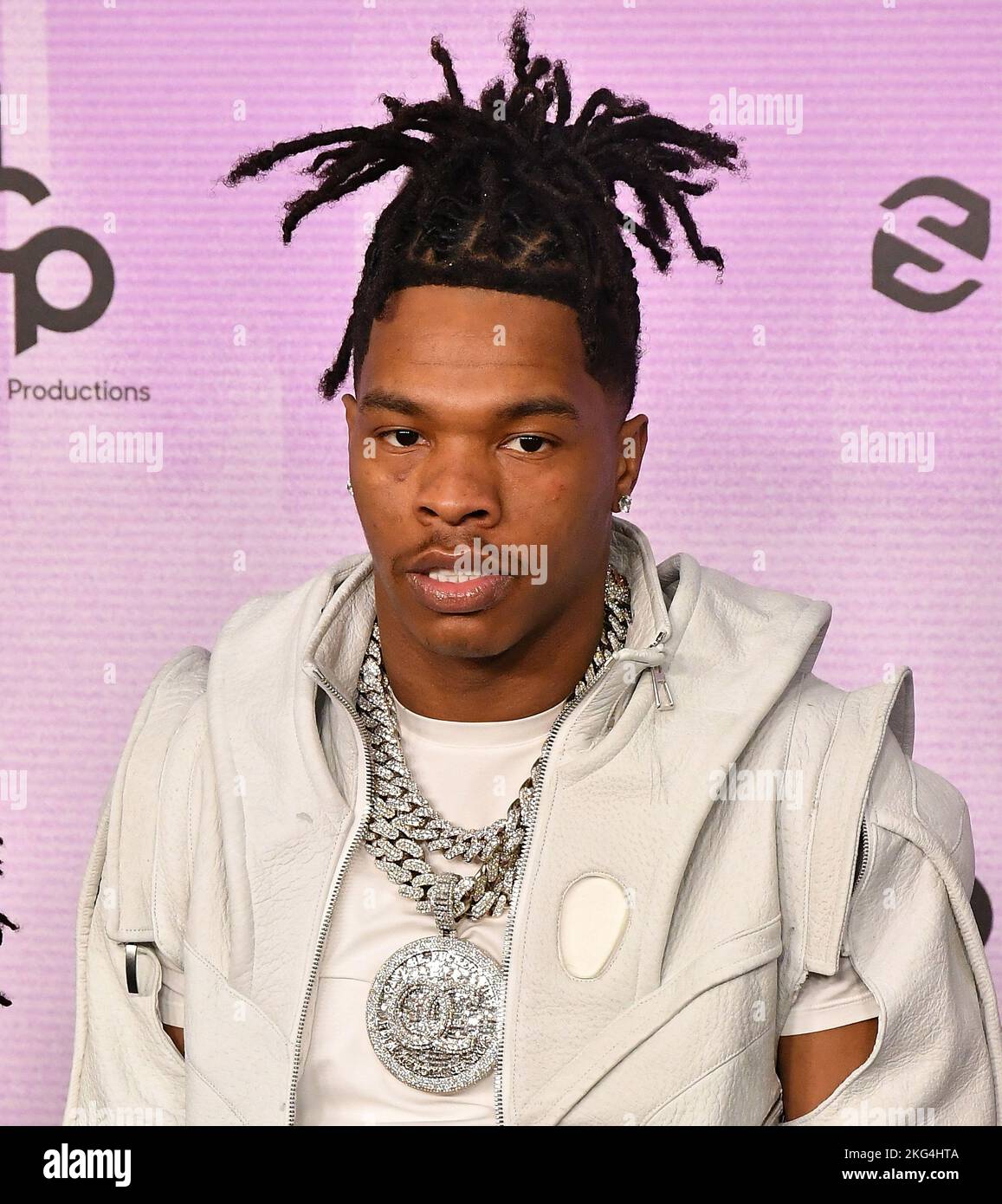 Lil Baby attends the 2022 American Music Awards at Microsoft Theater on ...