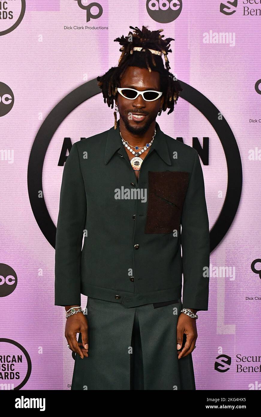 SAINt JHN attends the 2022 American Music Awards at Microsoft Theater ...