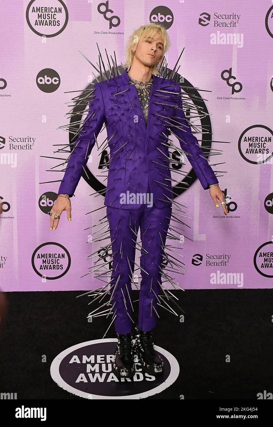 Machine Gun Kelly attends the 2022 American Music Awards at Microsoft ...