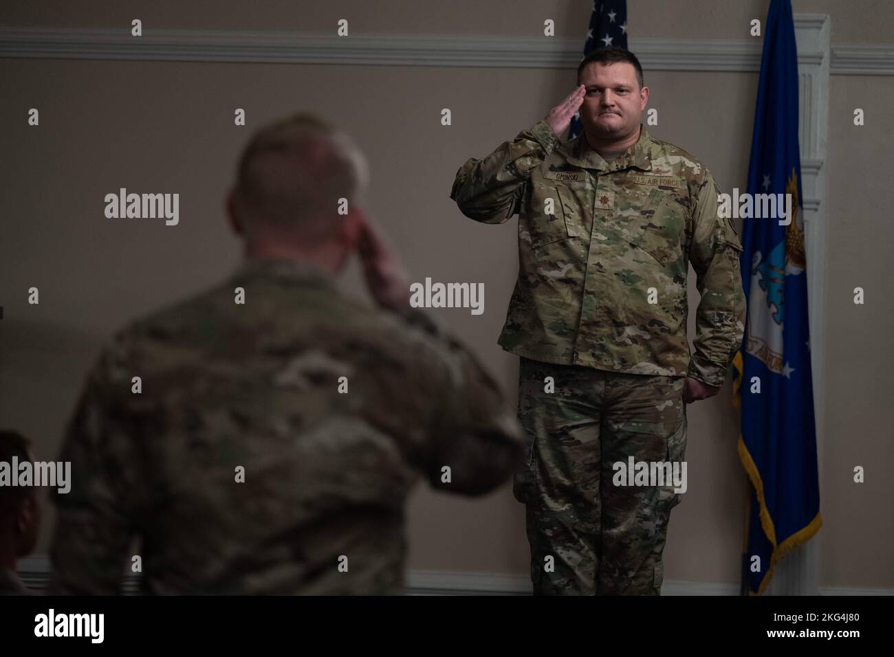 Maj. Joshua Gminski, incoming 4th Communications Squadron commander ...