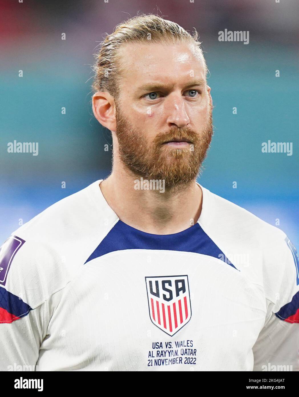 USA's Tim Ream during the FIFA World Cup Group B match at the Ahmad Bin ...