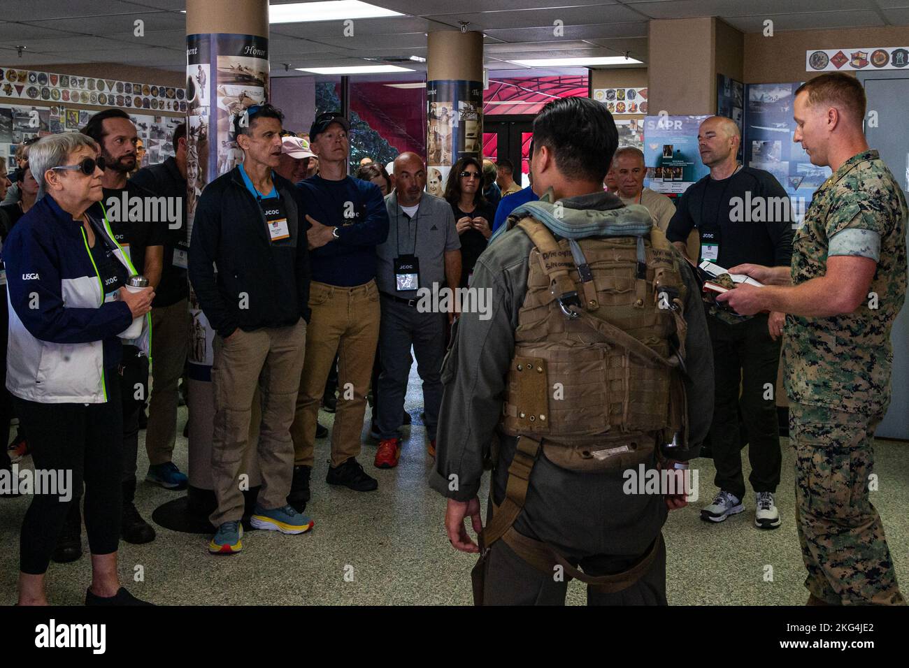 U.S. Marines with Marine Corps Air Station Miramar discuss safety with ...