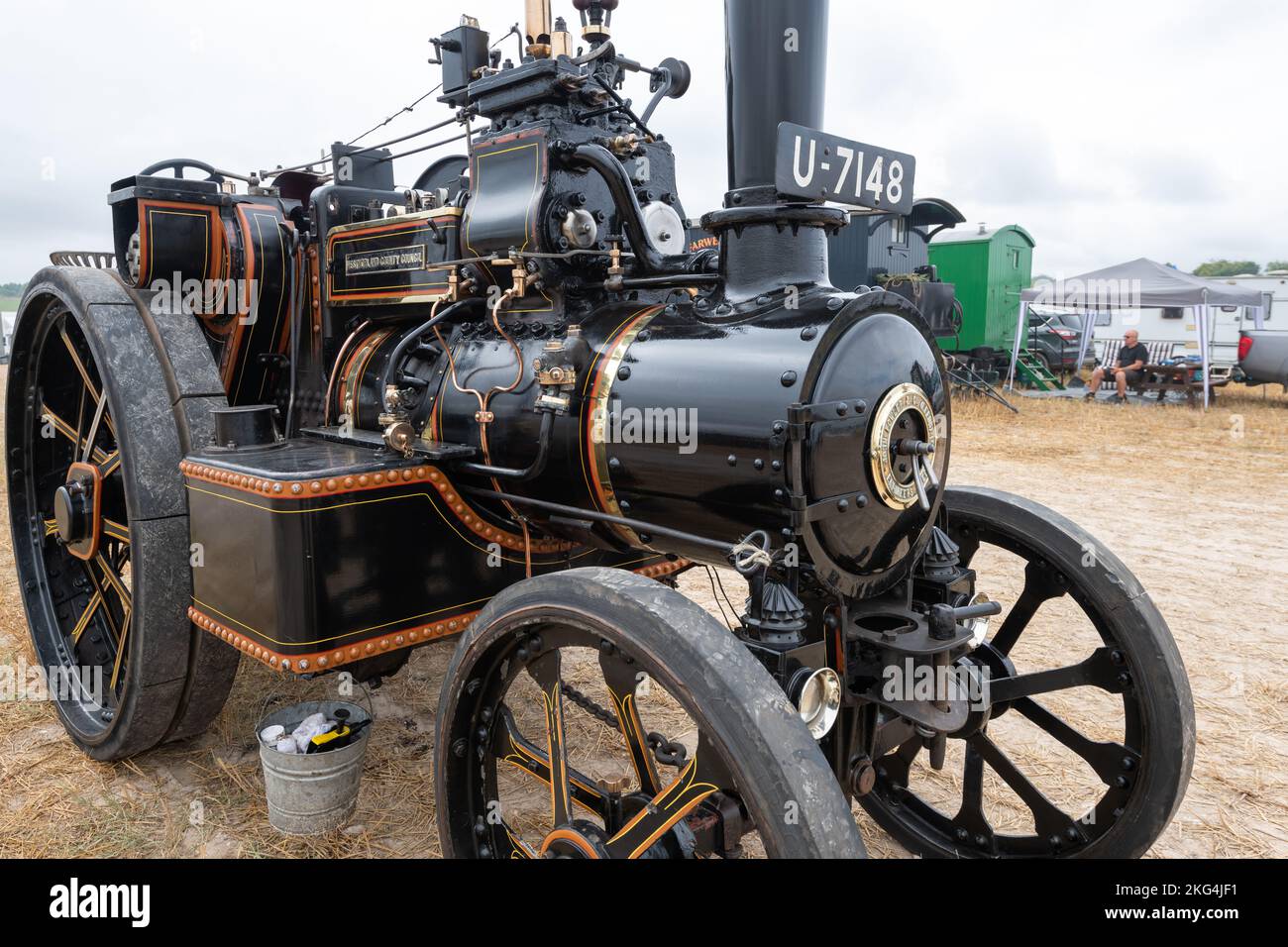 Tarrant Hinton.Dorset.United Kingdom.August 25th 2022.A restored Fowler ...