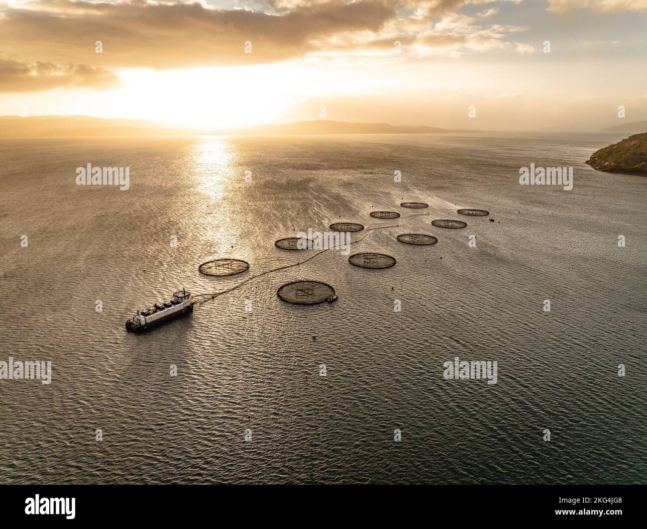 Fish farming aquaculture nets containing hi-res stock photography and ...