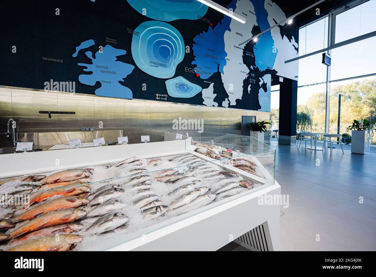 Lviv, Ukraine - October 09, 2022: Egersund Seafood supermarket Norway ...