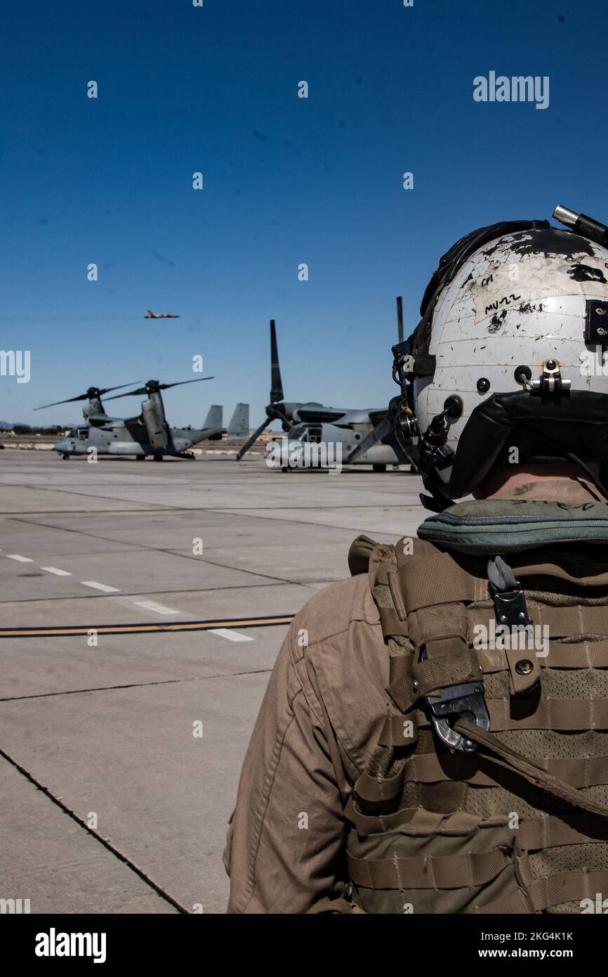 U.S. Marine Corps Cpl. Max A. OburnJoyce, an MV-22B Osprey aircraft ...