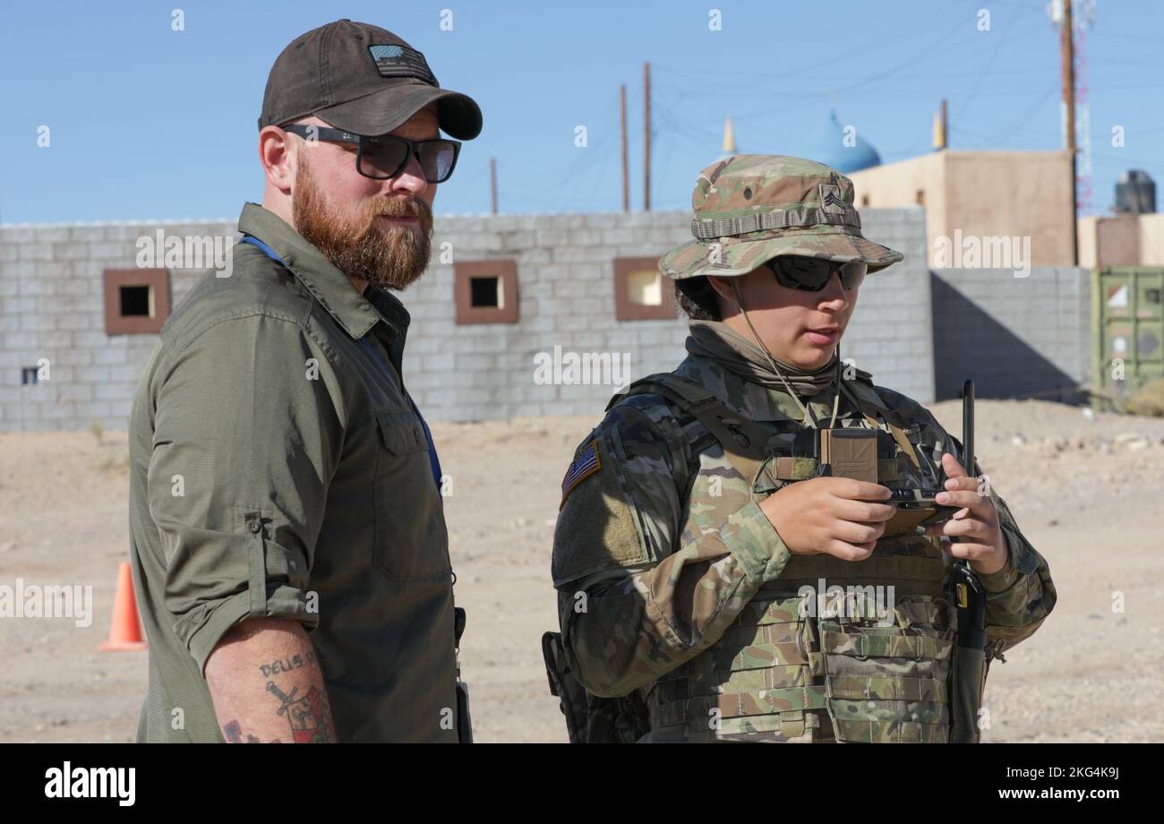 A Project Convergence 22 industry partner directs U.S. Army Sgt ...