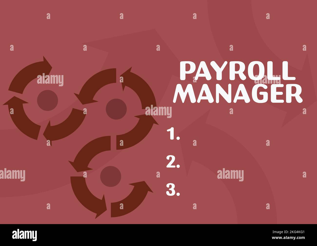 Text sign showing Payroll Manager. Conceptual photo Maintains payroll ...