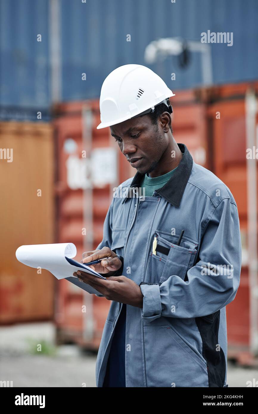 African american man shipping cargo hi-res stock photography and images ...