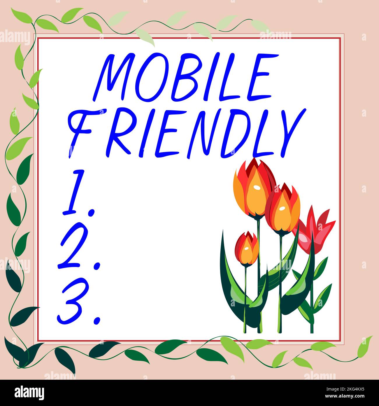 Hand writing sign Mobile Friendly. Word for website is designed to ...