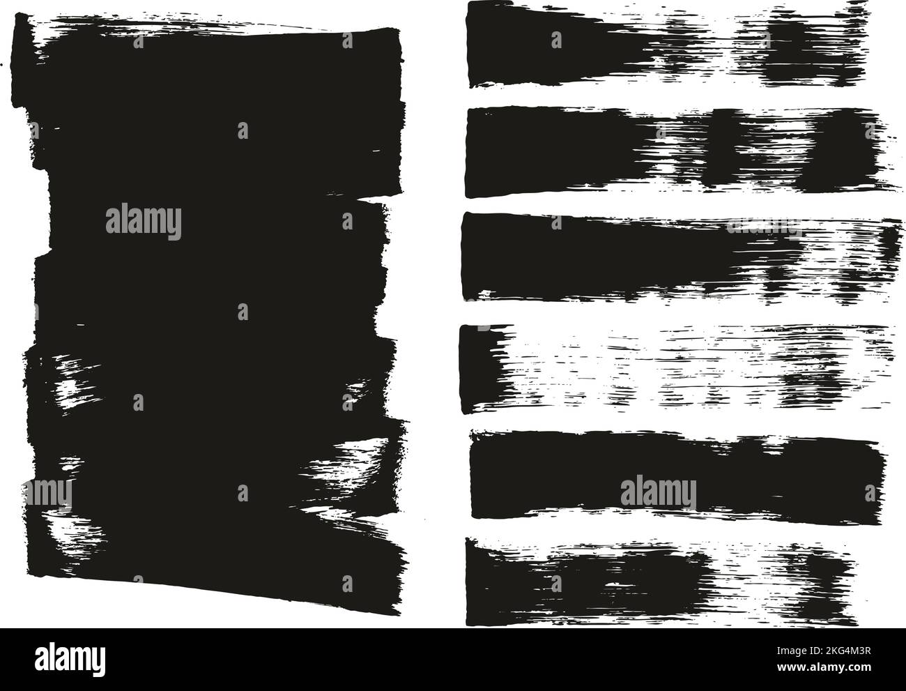 Flat Sponge Regular Artist Brush Long Background & Straight Lines Mix ...