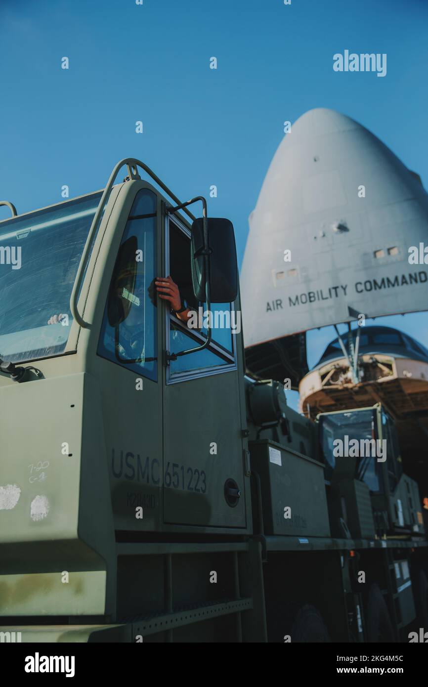 U.S. Marines with 1st Landing Support Battalion, 1st Marine Logistics ...