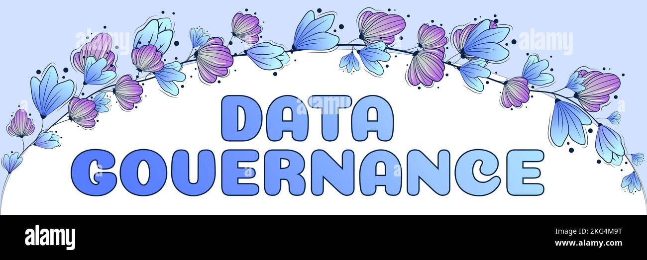 Hand writing sign Data Governance. Business concept general management ...