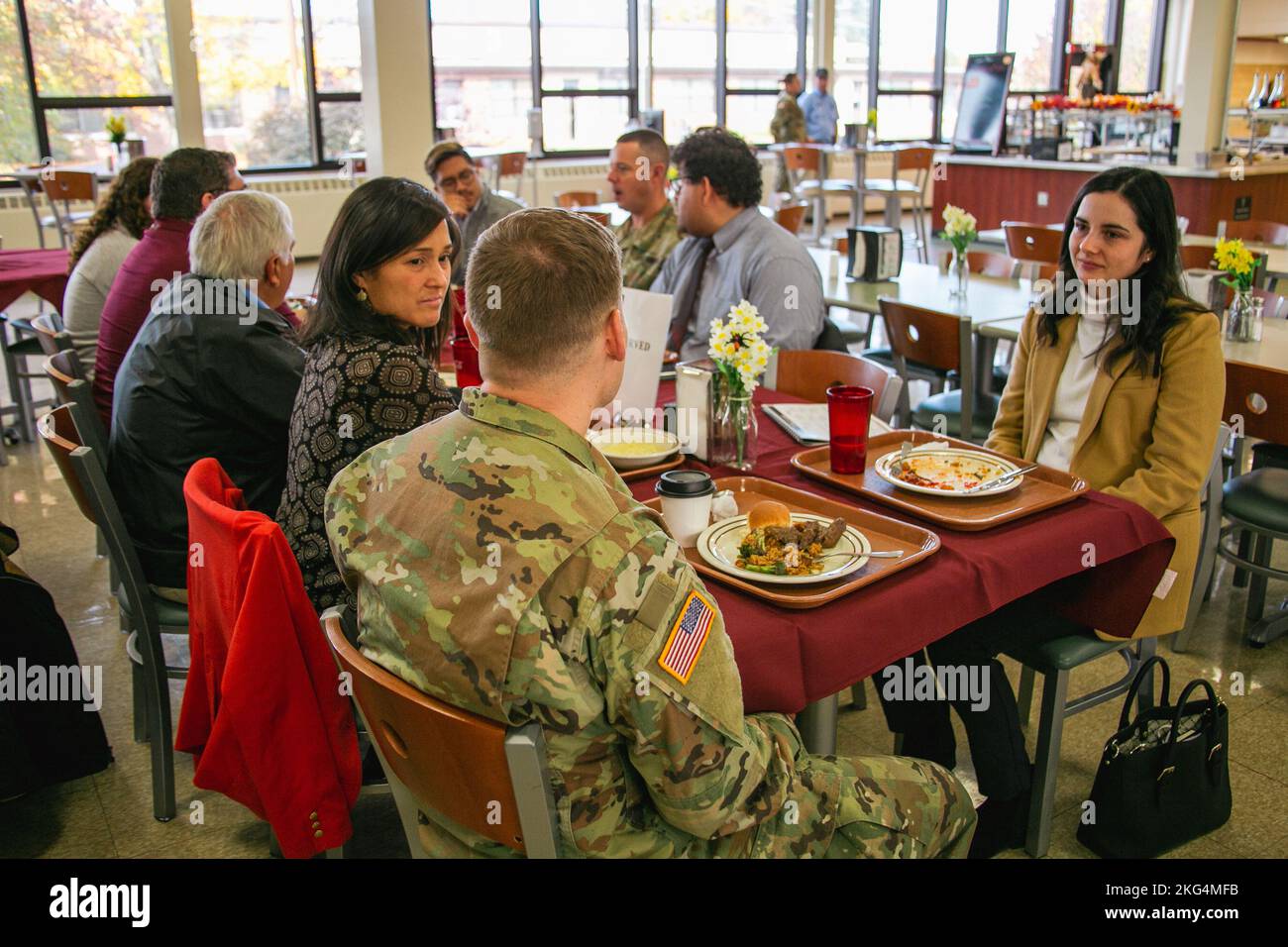 Staff Delegates sit down for lunch with Devens RFTA Soldier to hear his ...