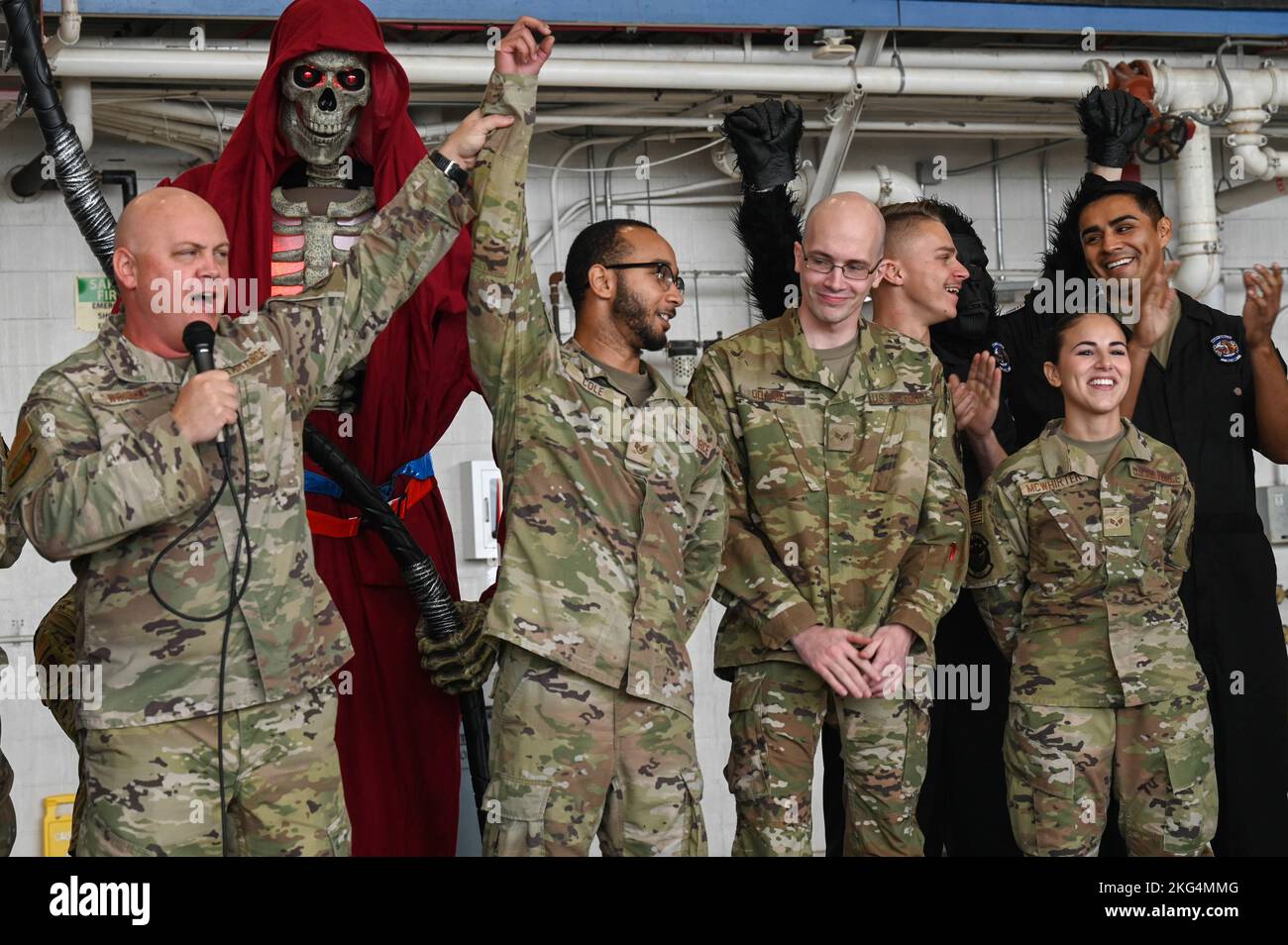 U.S. Air Force Airmen with the 58th Aircraft Maintenance Unit, 33rd ...