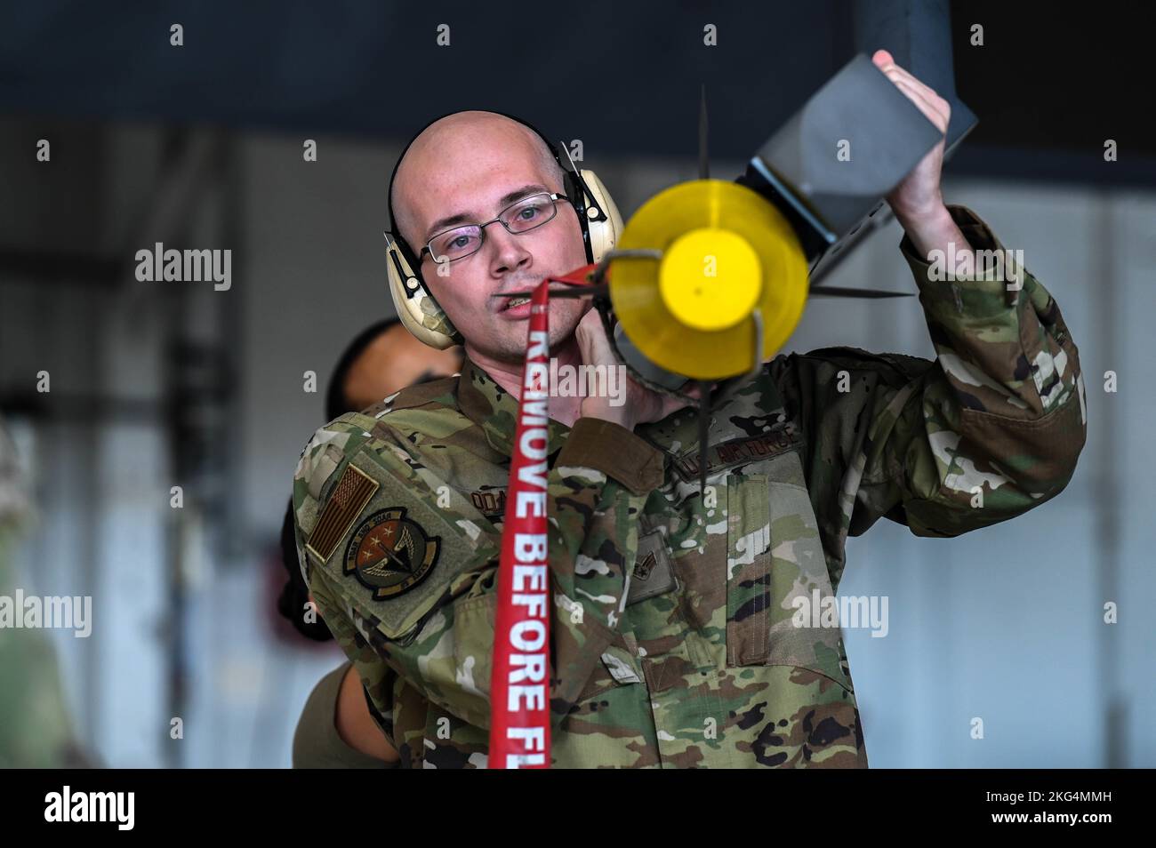 U.S. Air Force Senior Airman Brian ODaniel, a two-man crew chief with ...