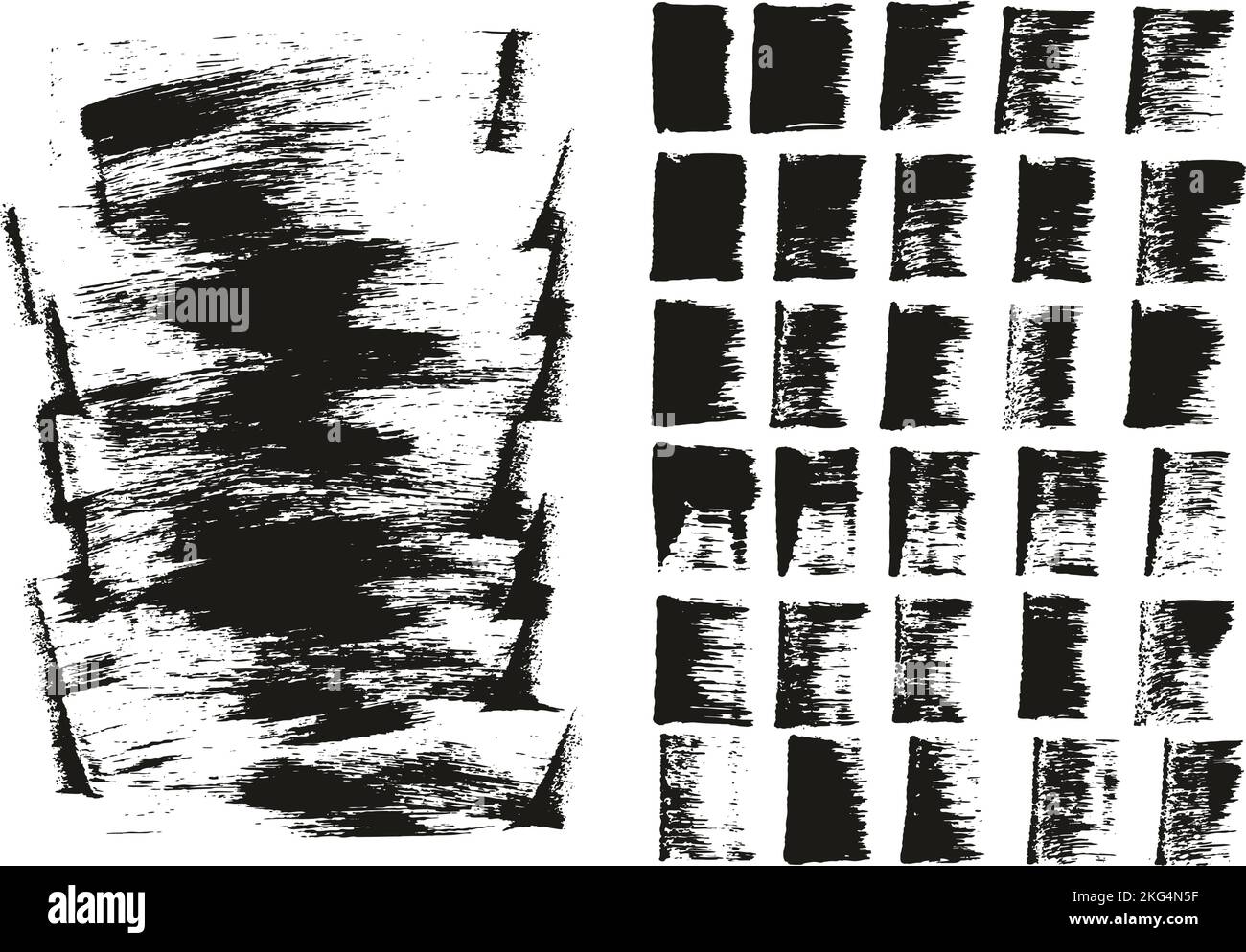 Flat Sponge Regular Artist Brush Long Background & Straight Lines Mix ...