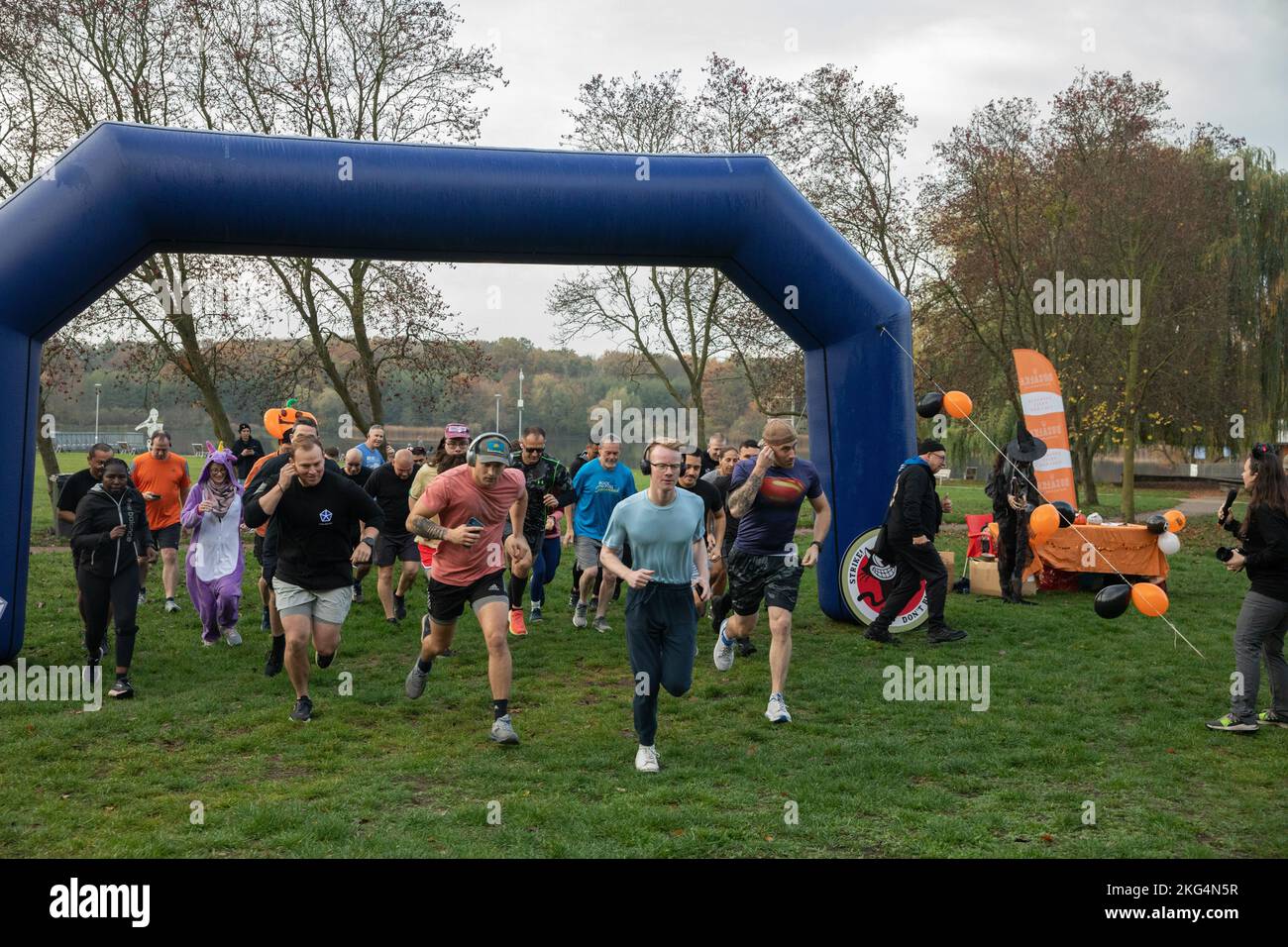 U.S. and Polish soldiers run the intricate and weaving trails of Lake ...